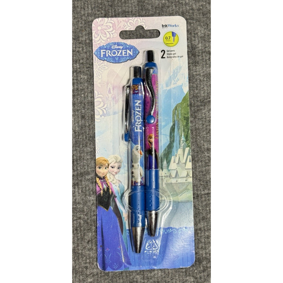 Disney | Office | Disney Frozen Elsa Anna Olaf Inkworks Black Gel Ink ...